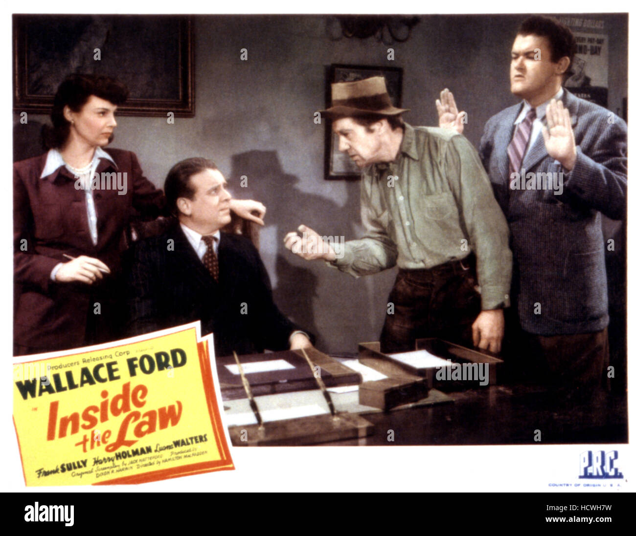INSIDE THE LAW, Luana Walters, Wallace Ford, Frank Sully, 1942 Stock ...