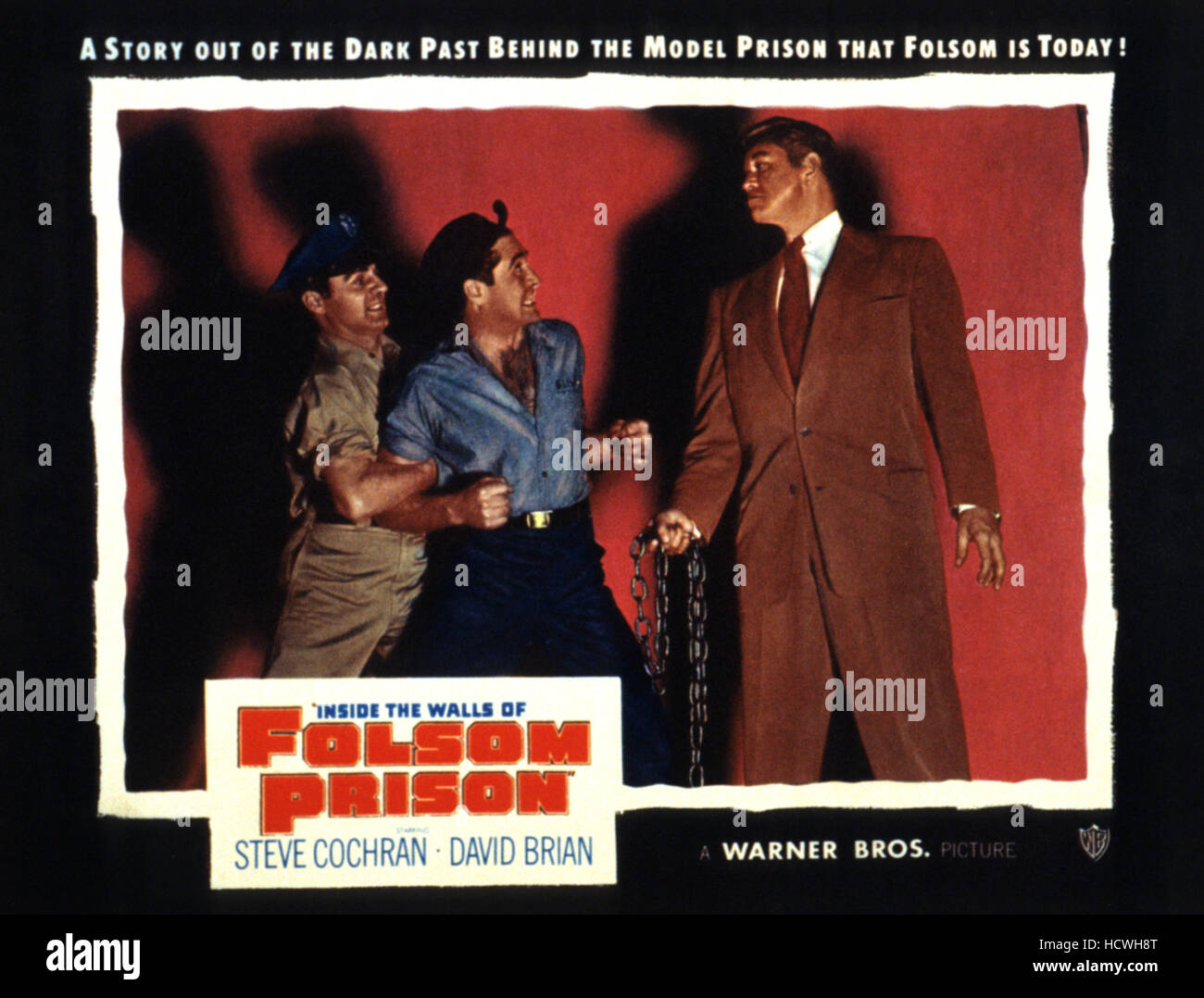 INSIDE THE WALLS OF FOLSOM PRISON, center: Steve Cochran, left: David ...