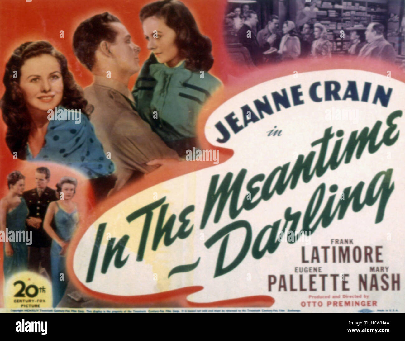 IN THE MEANTIME, DARLING, Jeanne Crain, Frank Latimore, 1944, (c) 20th ...