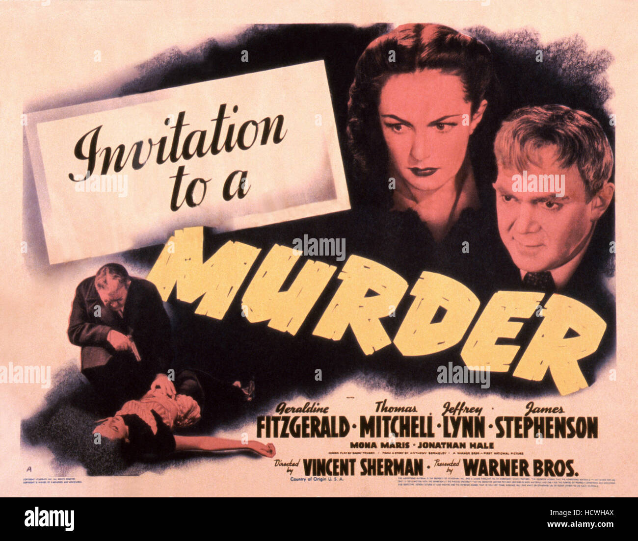 INVITATION TO A MURDER, (aka FLIGHT FROM DESTINY), top right: Geraldine ...
