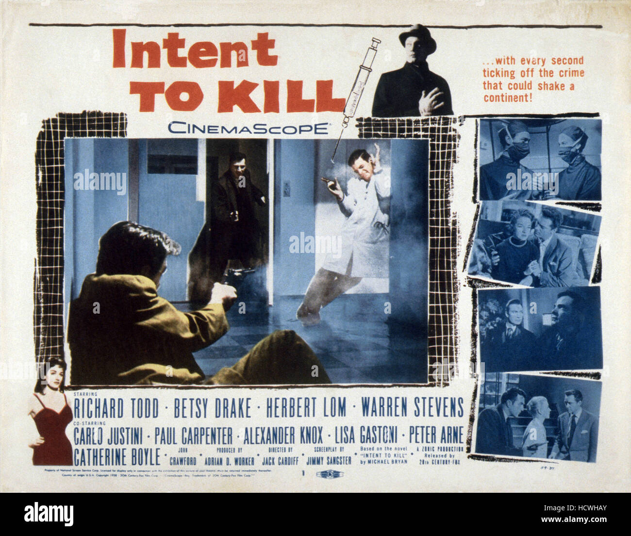 INTENT TO KILL, Warren Stevens (top), 1958 Stock Photo - Alamy