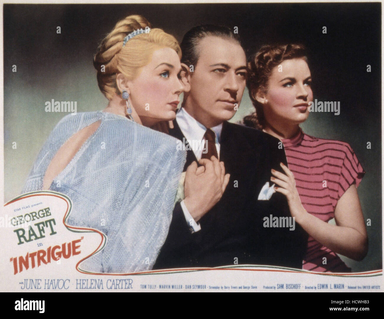 INTRIGUE, June Havoc, George Raft, Helena Carter, 1947 Stock Photo - Alamy