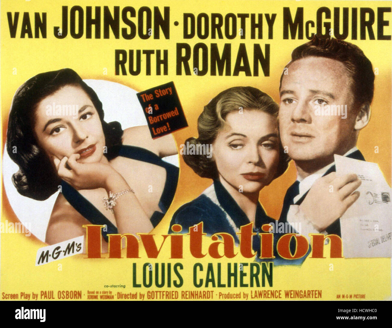 INVITATION, Ruth Roman, Dorothy McGuire, Van Johnson, 1952 Stock Photo ...