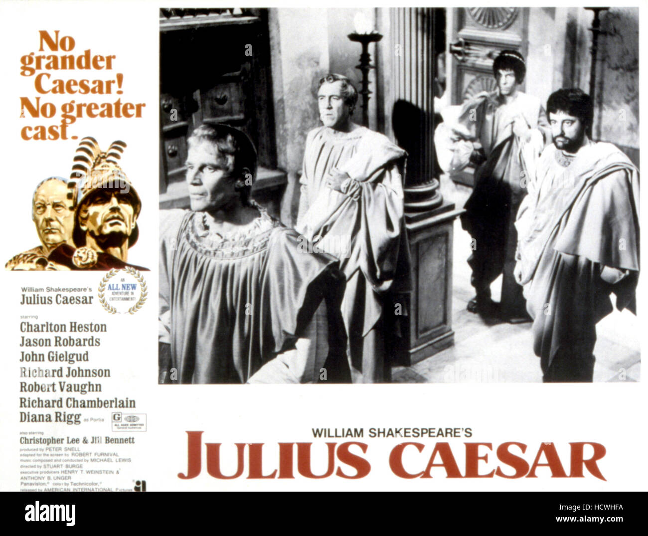 JULIUS CAESAR, Charlton Heston, Jason Robards, Robert Vaughn, 1970 ...