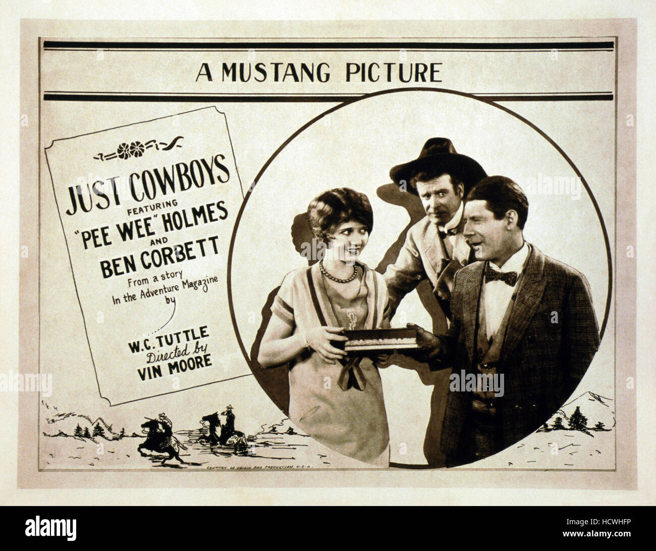 JUST COWBOYS, Gilbert Holmes (aka Pee Wee Holmes), Ben Corbett, 1925 ...