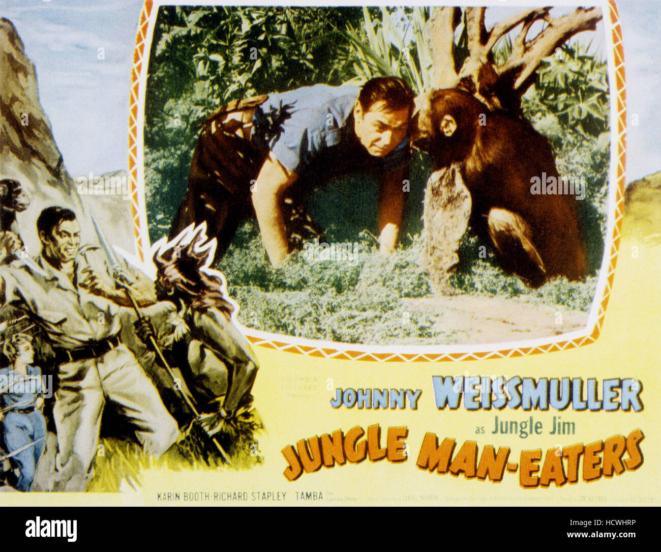 JUNGLE MAN-EATERS, Johnny Weissmuller, (as Jungle Jim), 1954 Stock ...