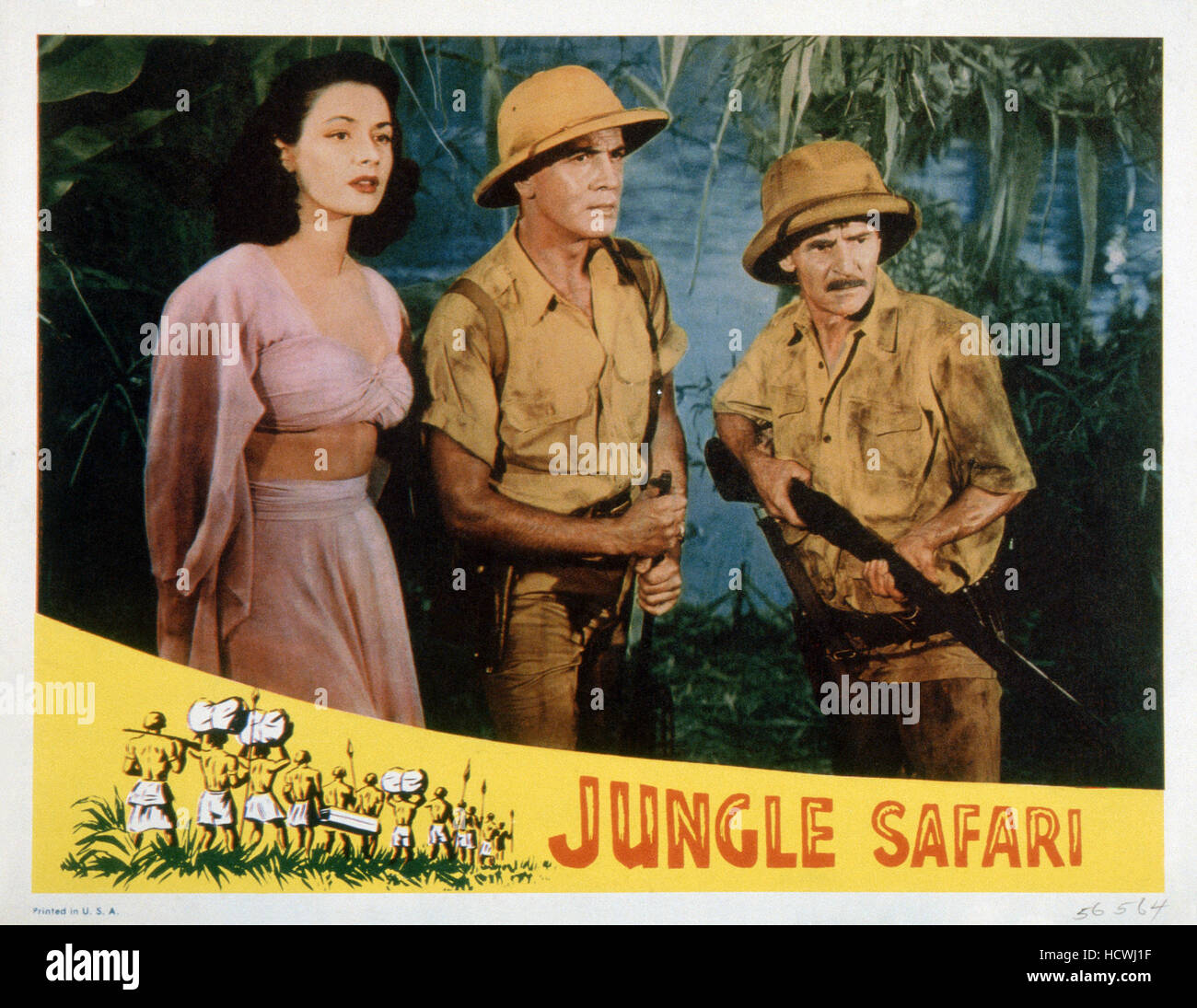 JUNGLE SAFARI, from left: Ruth Roman, Edward Norris, Douglas Dumbrille ...