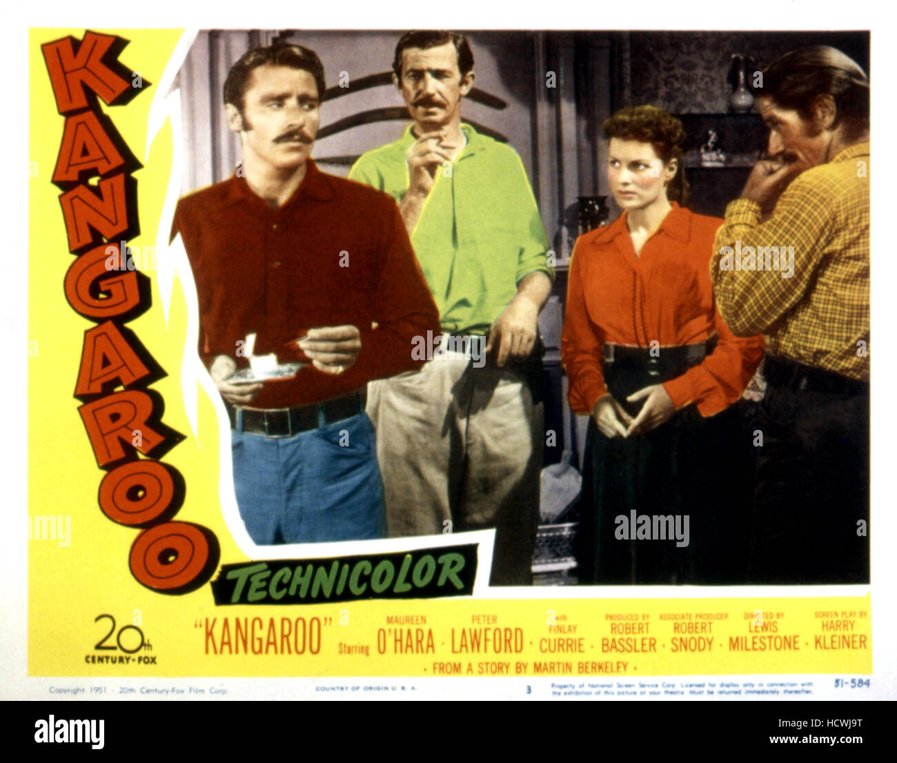KANGAROO, Peter Lawford, Chips Rafferty, Maureen O'Hara, Richard Boone ...