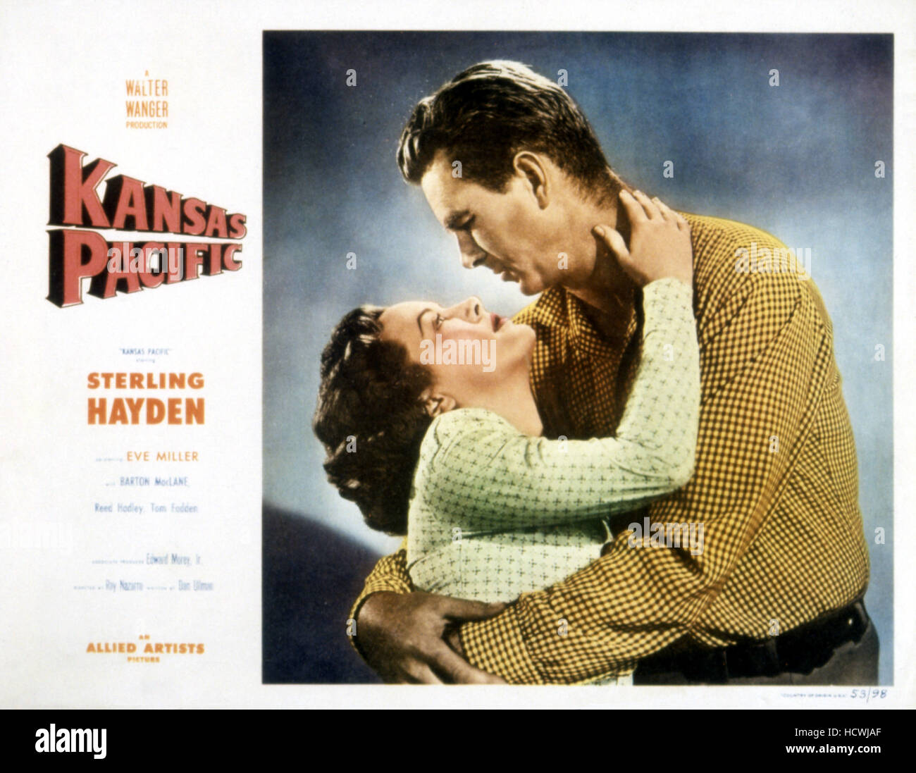 KANSAS PACIFIC, Eve Miller, Sterling Hayden, 1953 Stock Photo - Alamy