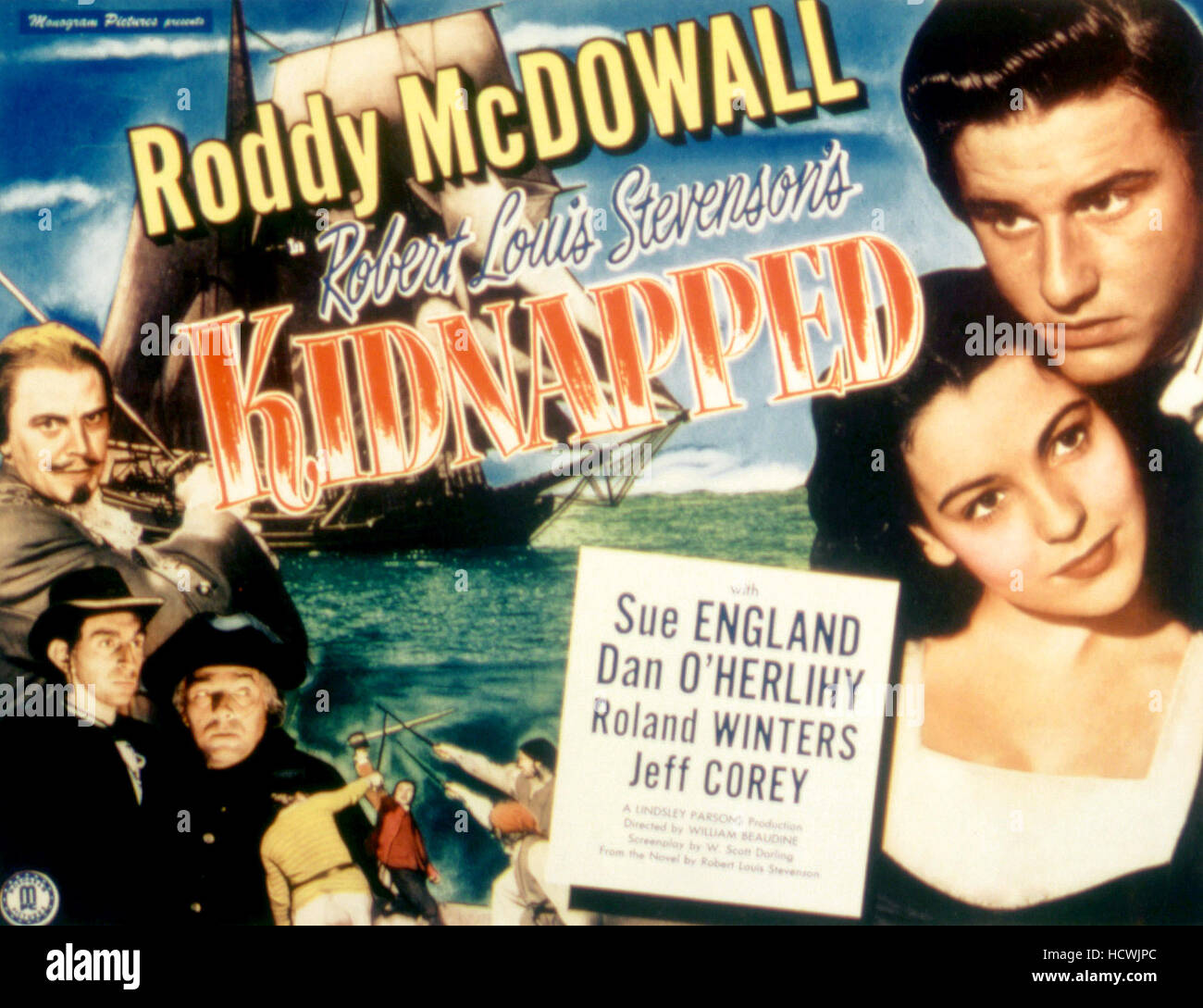 KIDNAPPED, Dan O'Herlihy, Jeff Corey, Roland Winters, Sue England ...