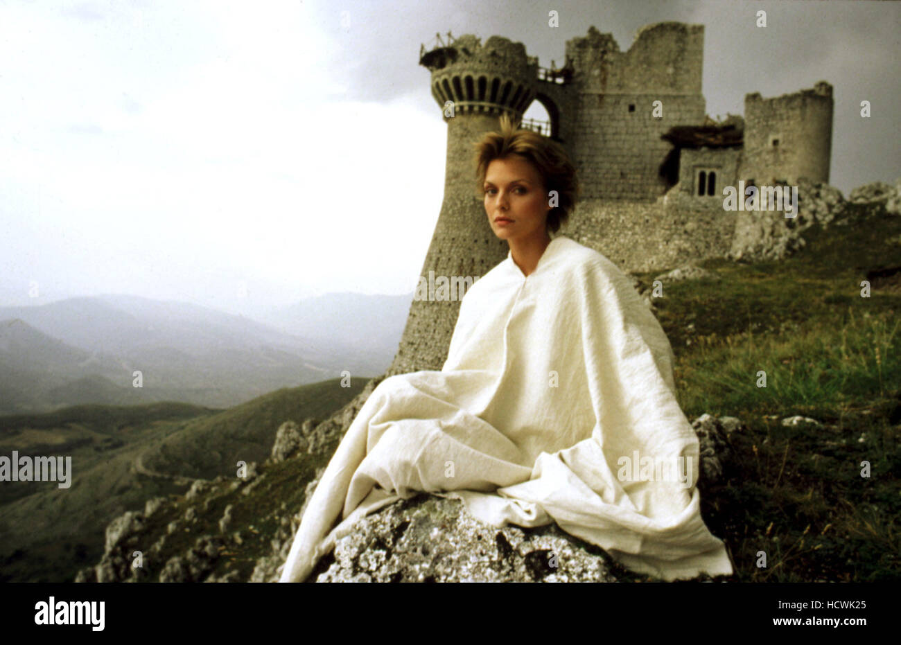 LADYHAWKE, Michelle Pfeiffer, 1985, castle Stock Photo - Alamy