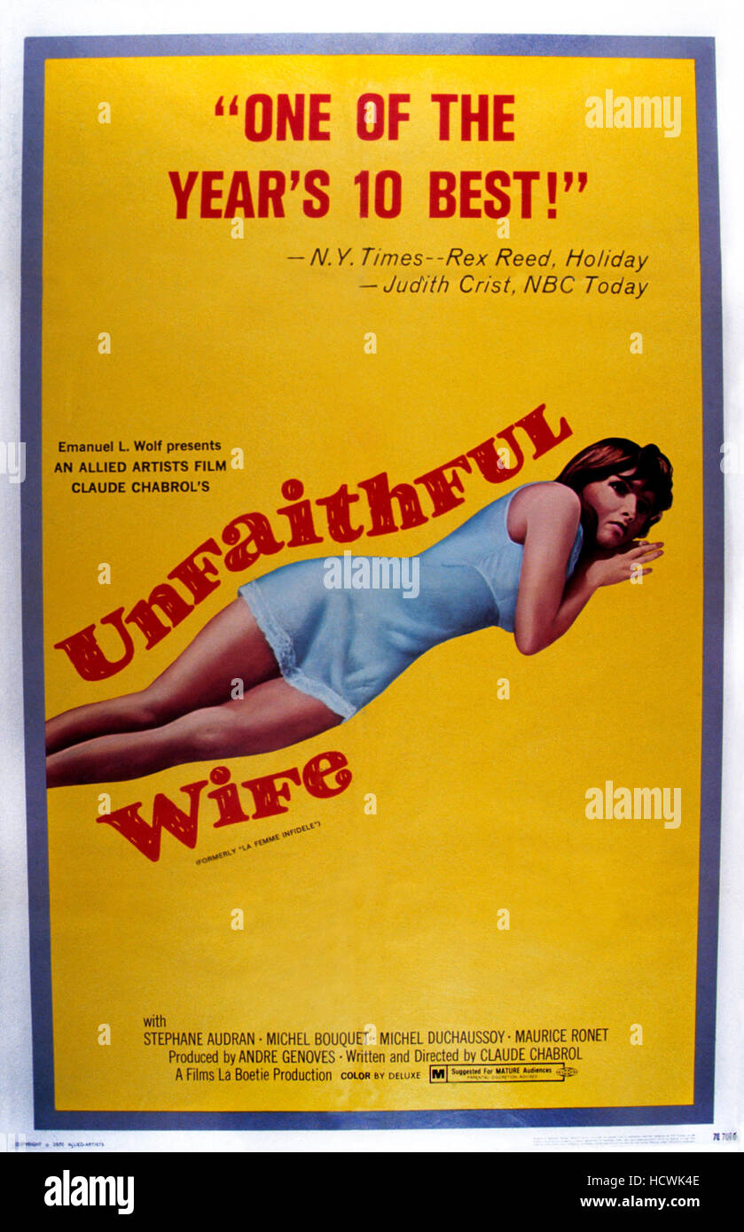 LA FEMME INFIDELE, (aka THE UNFAITHFUL WIFE), US poster, Stephane ...