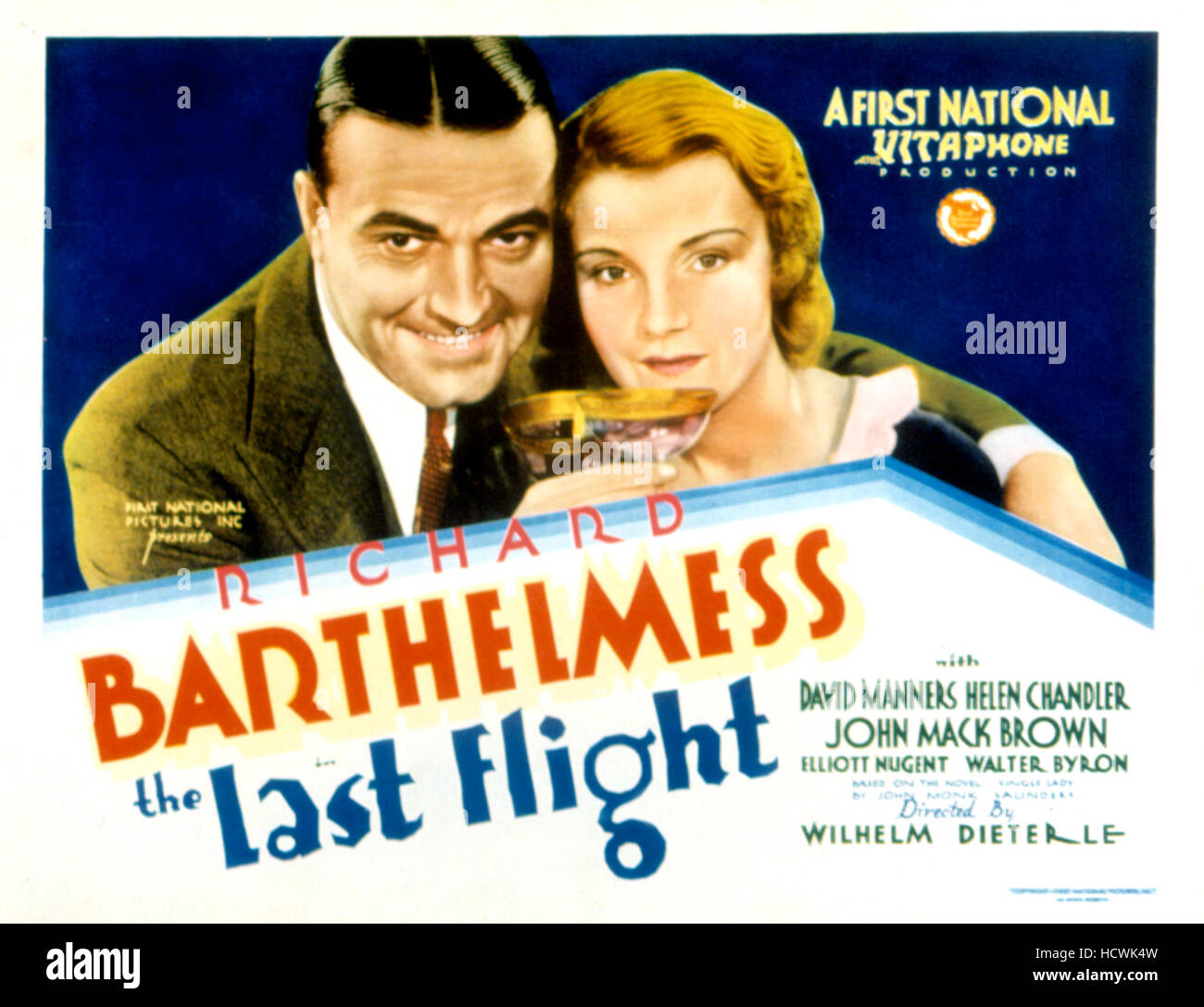 THE LAST FLIGHT, Richard Barthelmess, Helen Chandler, 1931 Stock Photo ...