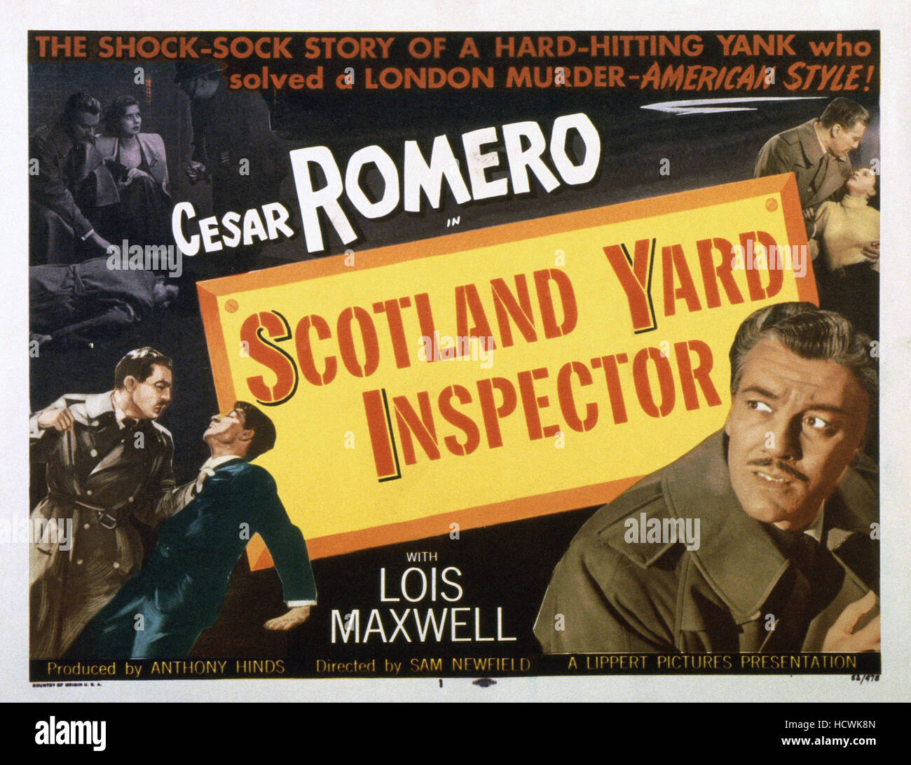 LADY IN THE FOG, (aka SCOTLAND YARD INSPECTOR), US lobbycard, Cesar ...