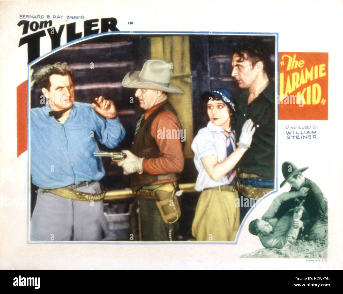 THE LARAMIE KID, second, third and fourth from left: Steve Clark, Alberta Vaughn, Tom Tyler ...