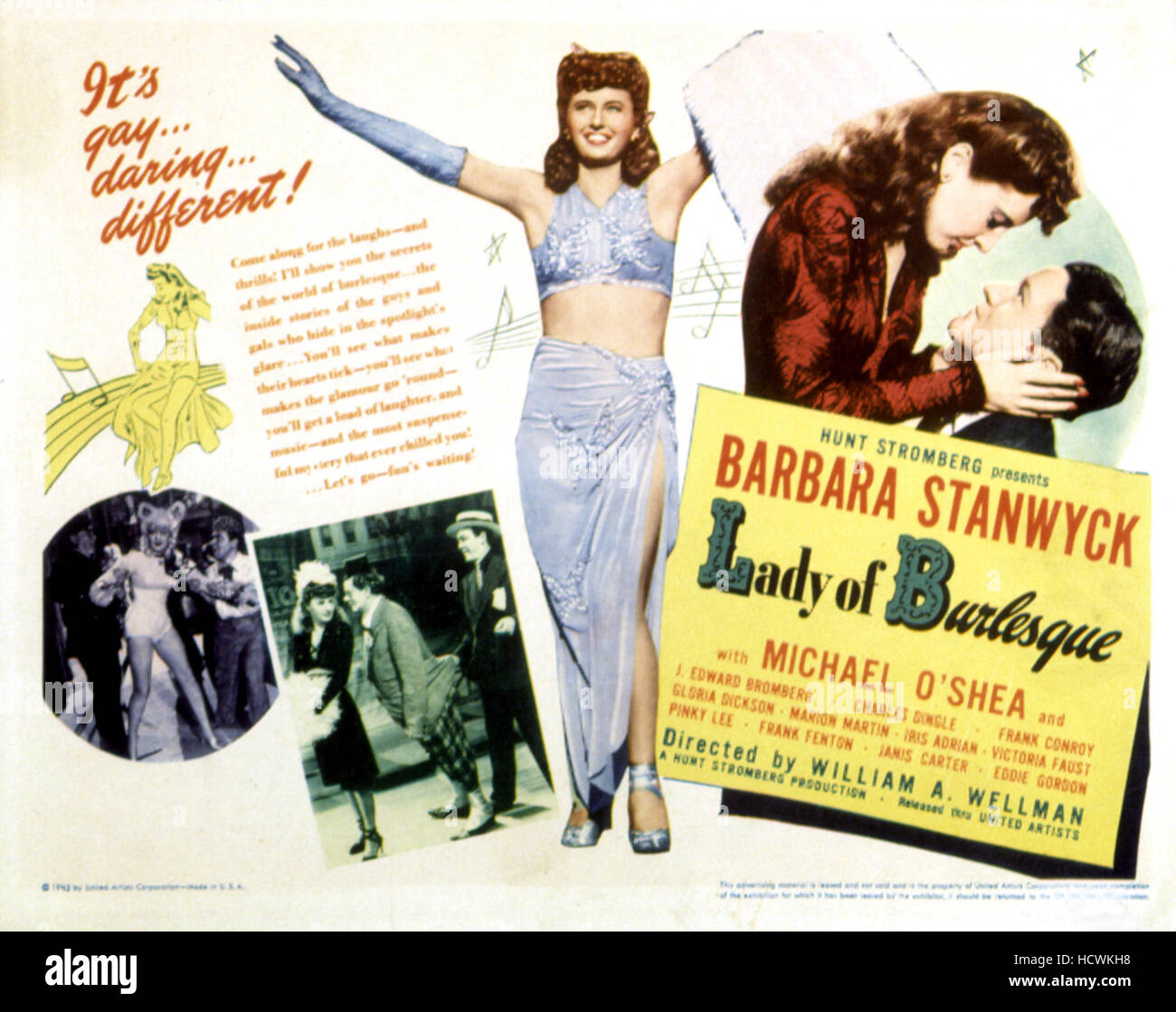 LADY OF BURLESQUE, Babara Stanwyck, Michael O'Shea, 1943 Stock Photo ...