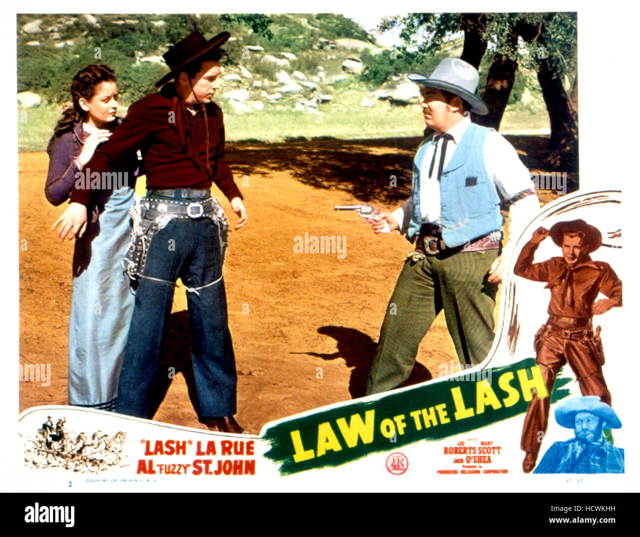 LAW OF THE LASH, Mary Scott, Lash La Rue, 1947 Stock Photo - Alamy
