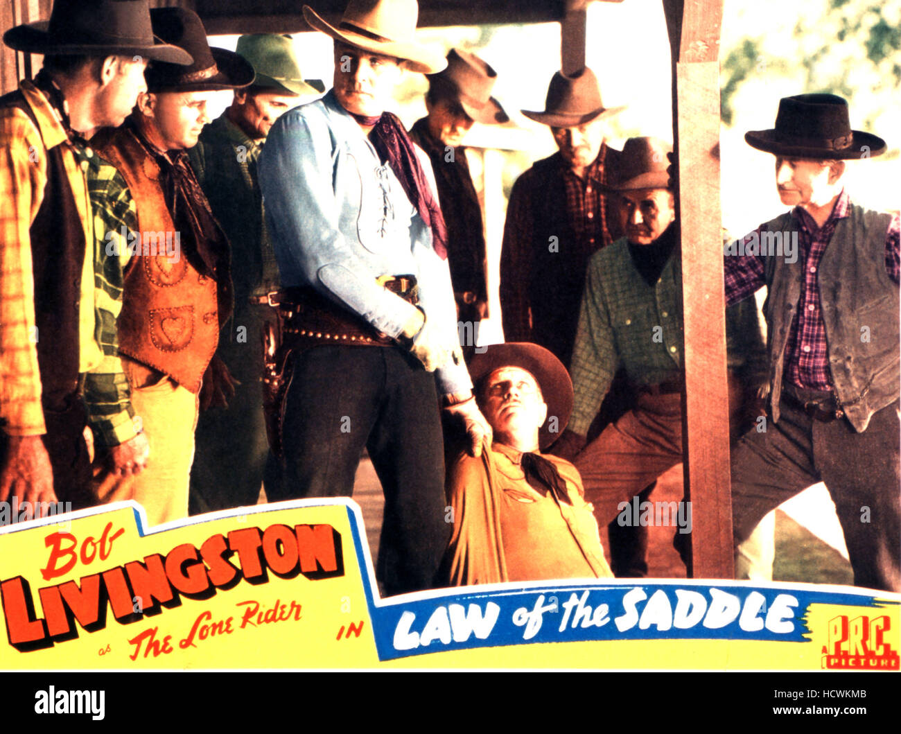 LAW OF THE SADDLE, first, fourth, sixth and ninth from left: Reed Howes ...