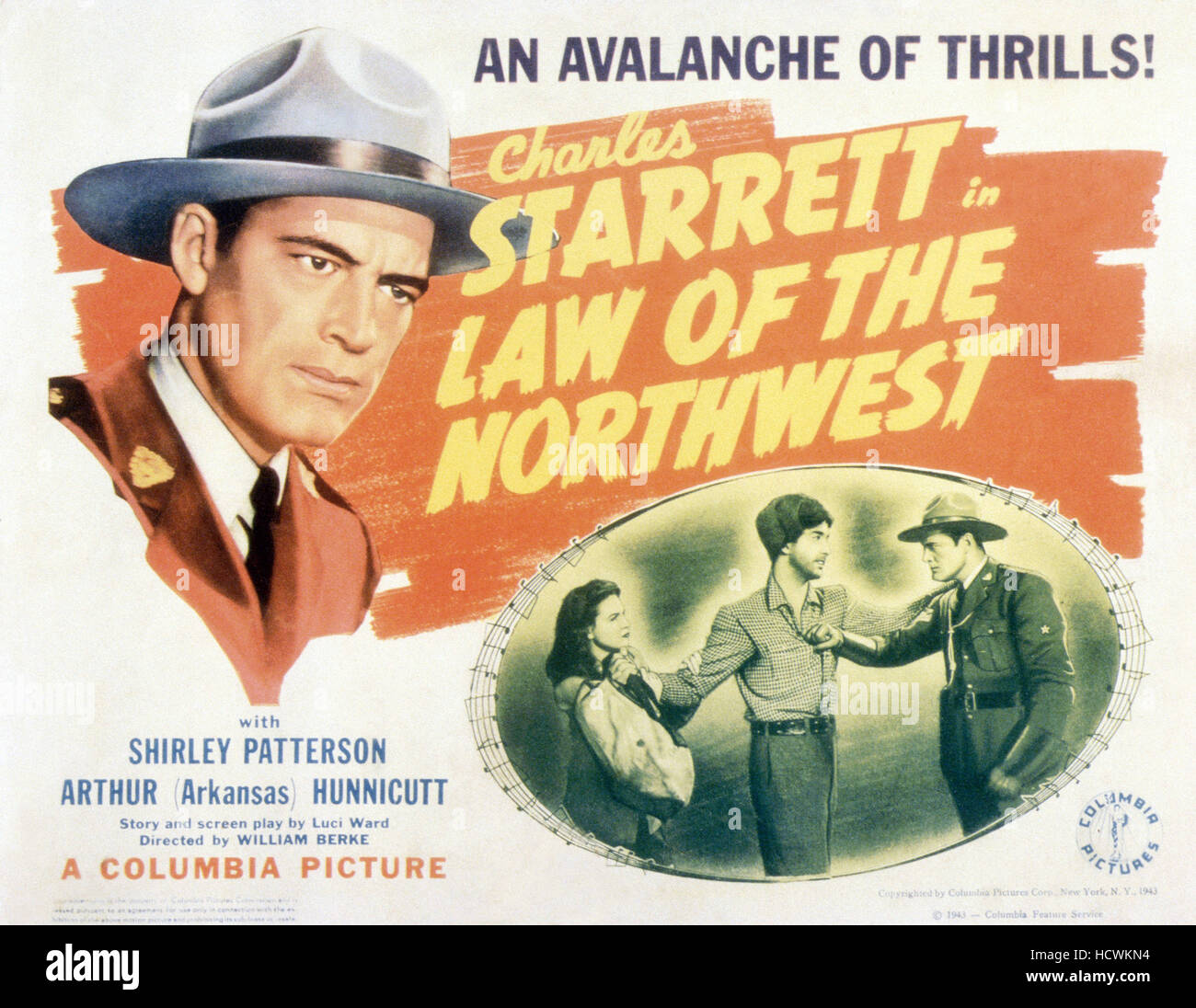 LAW OF THE NORTHWEST, Charles Starrett (top,) bototm from left: Shirley ...