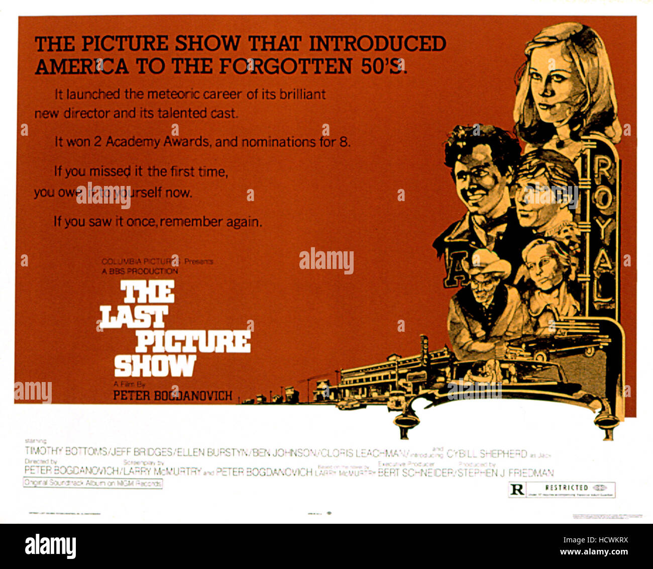 THE LAST PICTURE SHOW, Timothy Bottoms, Ben Johnson, Cloris Leachman ...