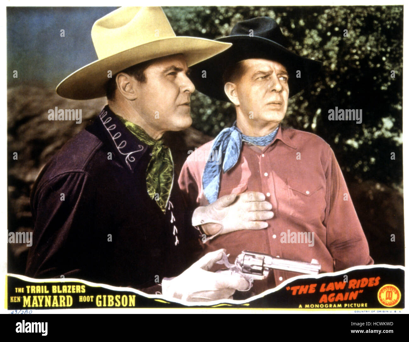 THE LAW RIDES AGAIN, Ken Maynard, Hoot Gibson, 1943 Stock Photo - Alamy THE LAW RIDES AGAIN, Ken Maynard, Hoot Gibson, 1943 Stock Photo - Alamy