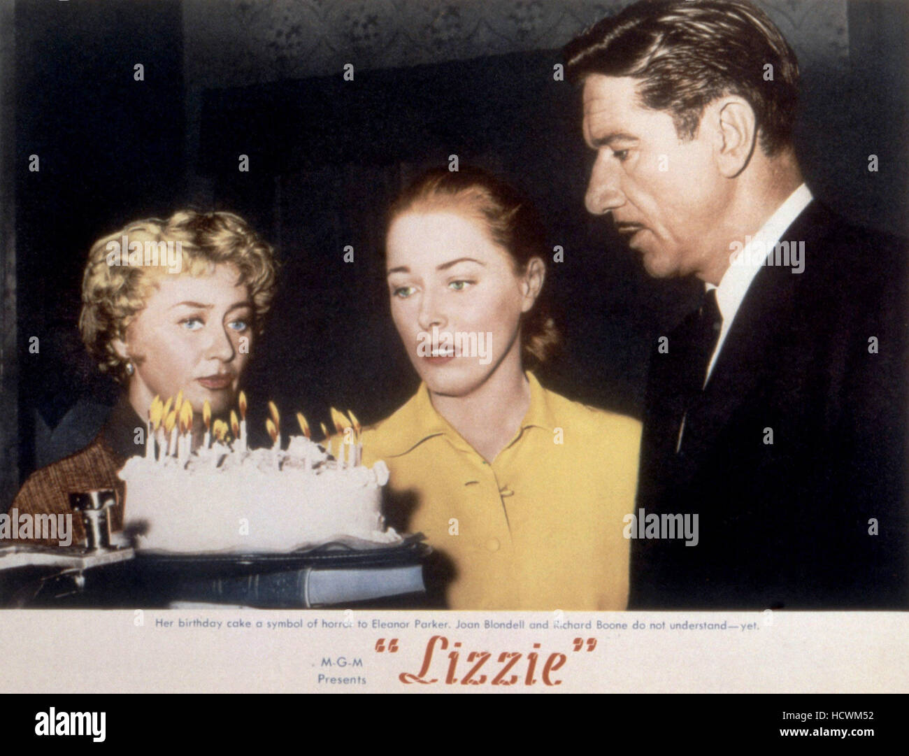 LIZZIE, Joan Blondell, Eleanor Parker, Richard Boone, 1957 Stock Photo ...