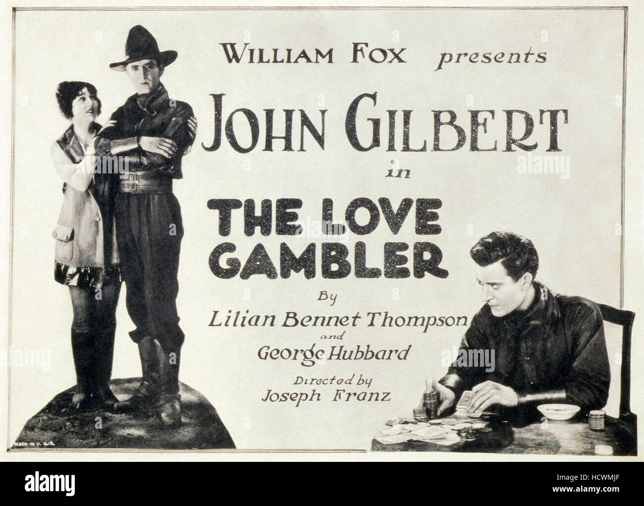 THE LOVE GAMBLER, from left: Carmel Myers, John Gilbert (twice), 1922, TM & Copyright © 20th ...
