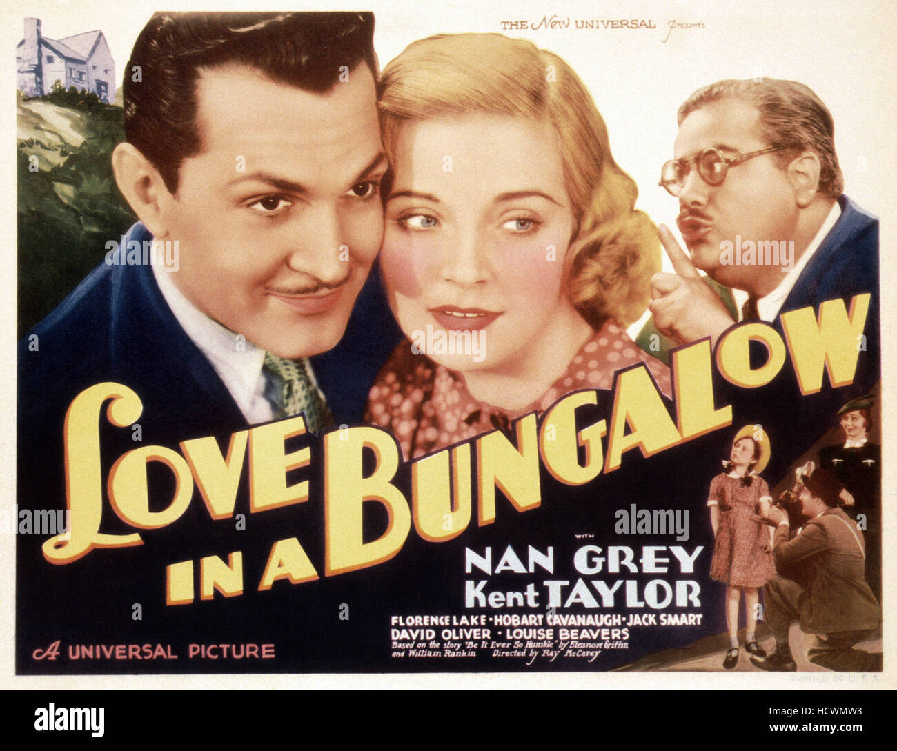 LOVE IN A BUNGALOW, from left: Kent Taylor, Nan Grey, J. Scott Smart ...