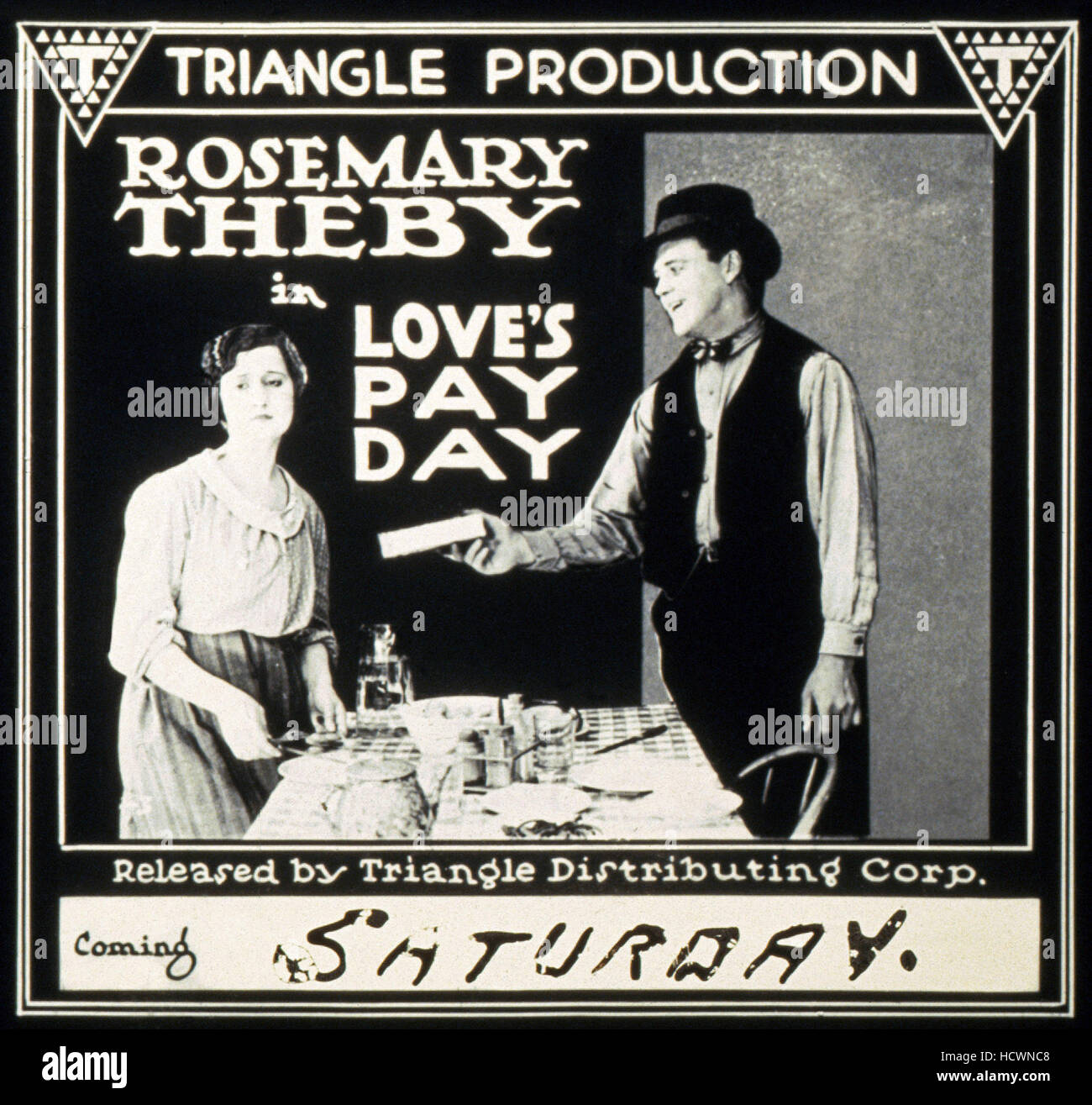 LOVE'S PAY DAY, from left: Rosemary Theby, Pete Morrison, 1918 Stock ...