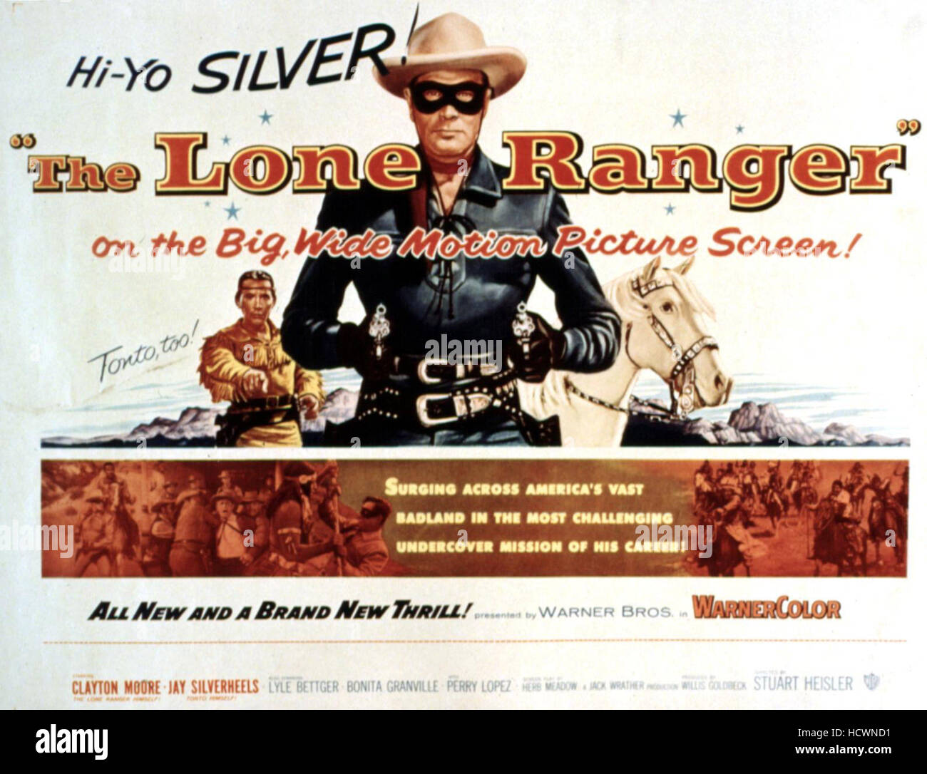 THE LONE RANGER, Jay Silverheels, Clayton Moore, 1956 Stock Photo - Alamy