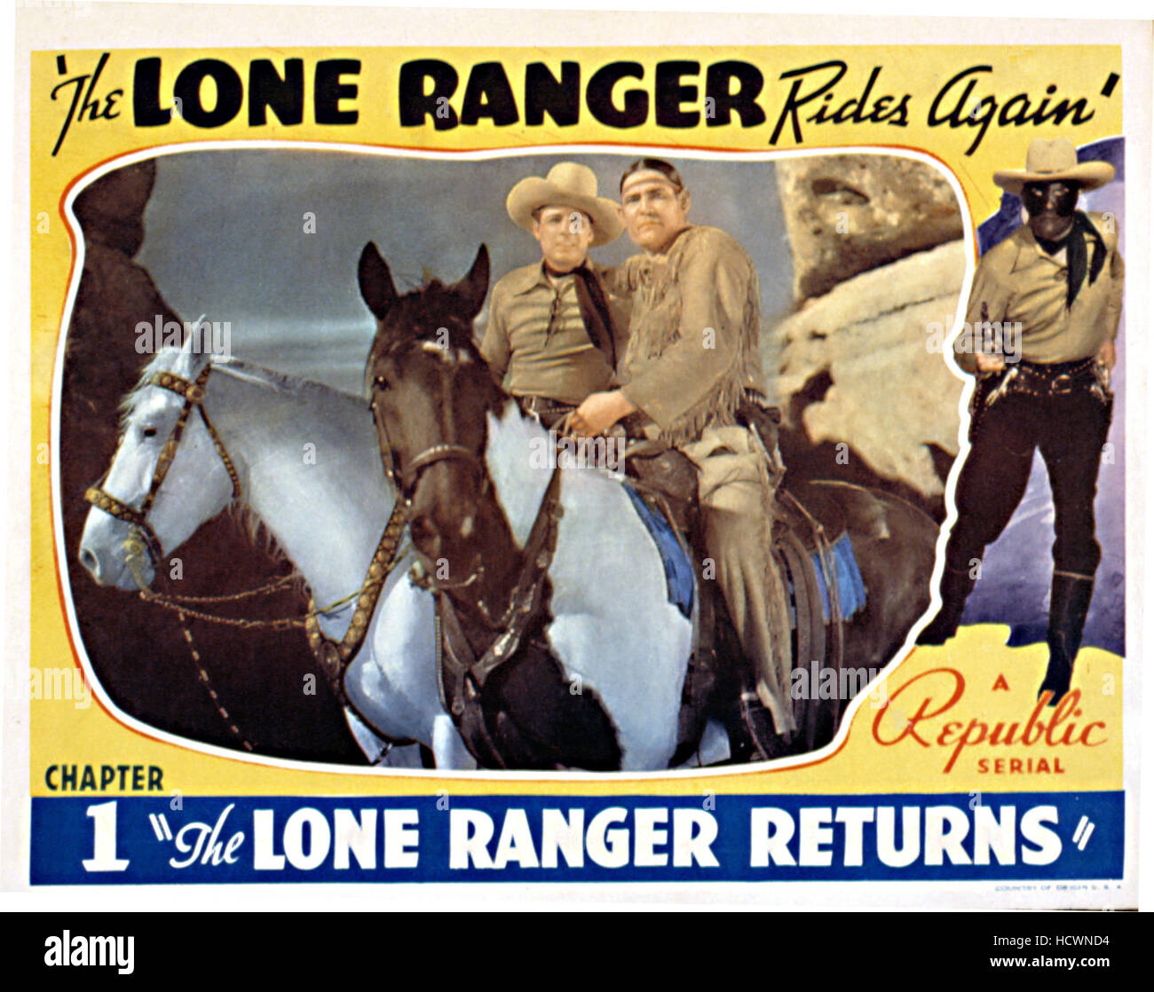 THE LONE RANGER, Robert Livingston, (as The Lone Ranger), Chief ...