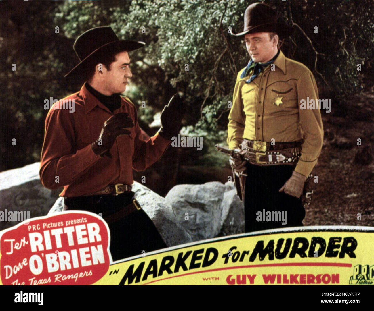 MARKED FOR MURDER, Tex Ritter, 1945 Stock Photo - Alamy
