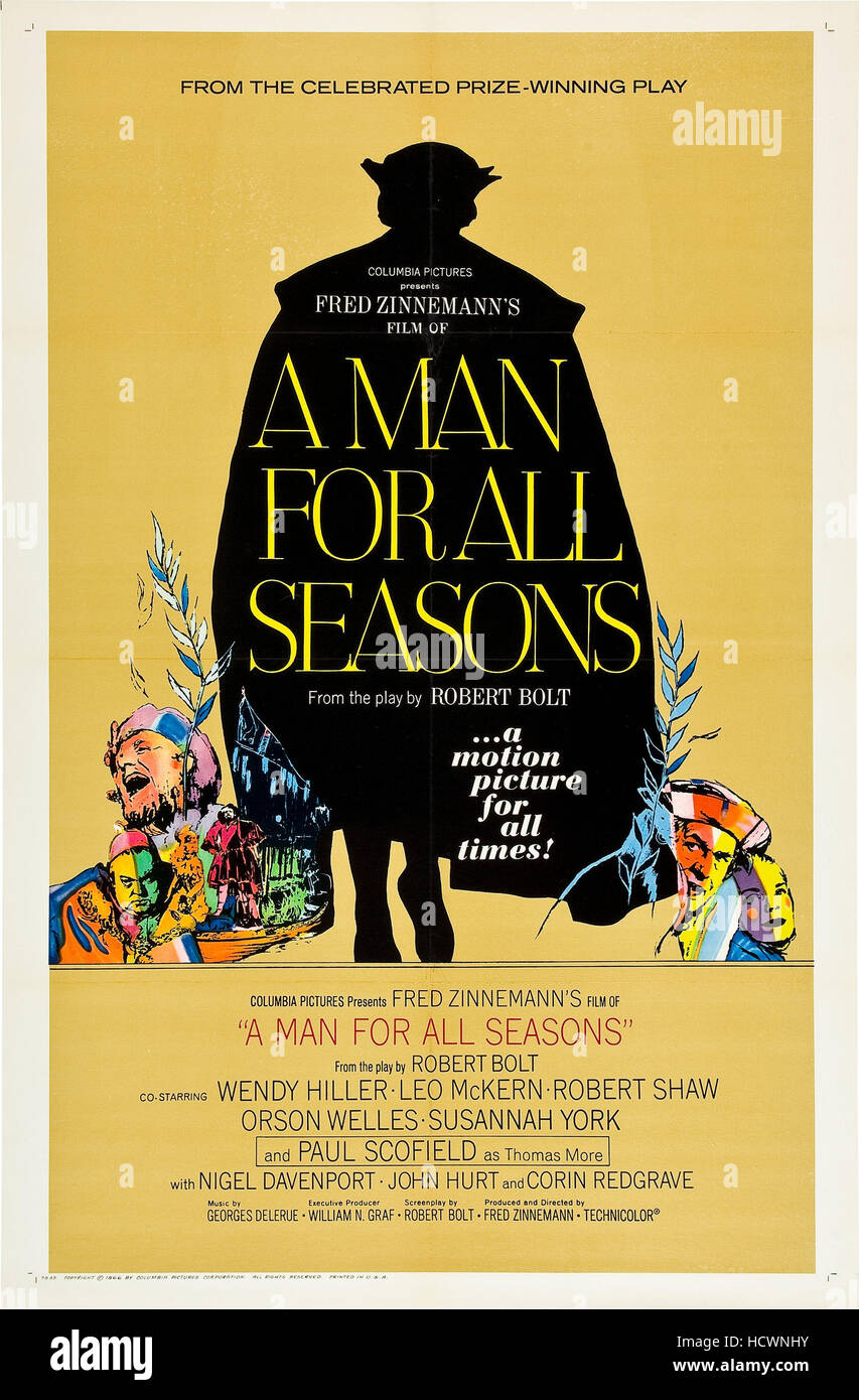 MAN FOR ALL SEASONS, A, (poster art), 1966 Stock Photo - Alamy