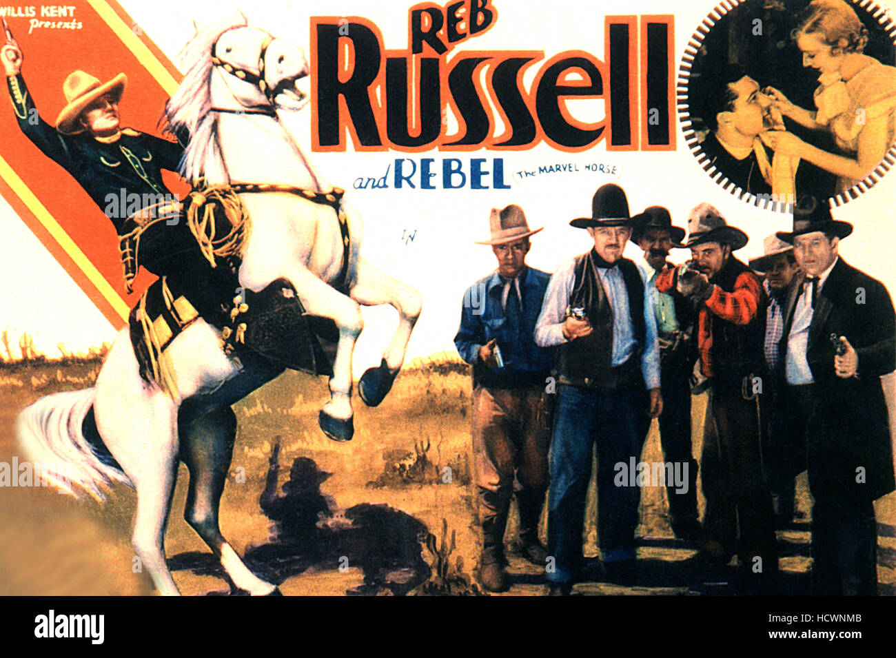 THE MAN FROM HELL, first from left: Reb Russell; center second and ...