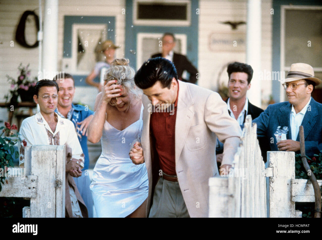 THE MARRYING MAN, from left: Fisher Stevens, Steve Hytner, Kim Basinger ...