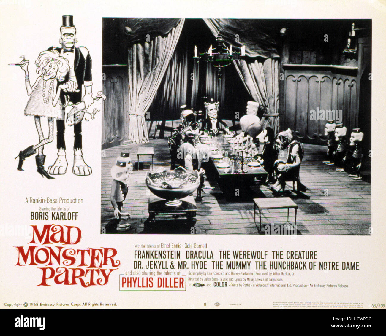 MAD MONSTER PARTY?, 1968, puppet animation, Boris Karloff, Dracula ...