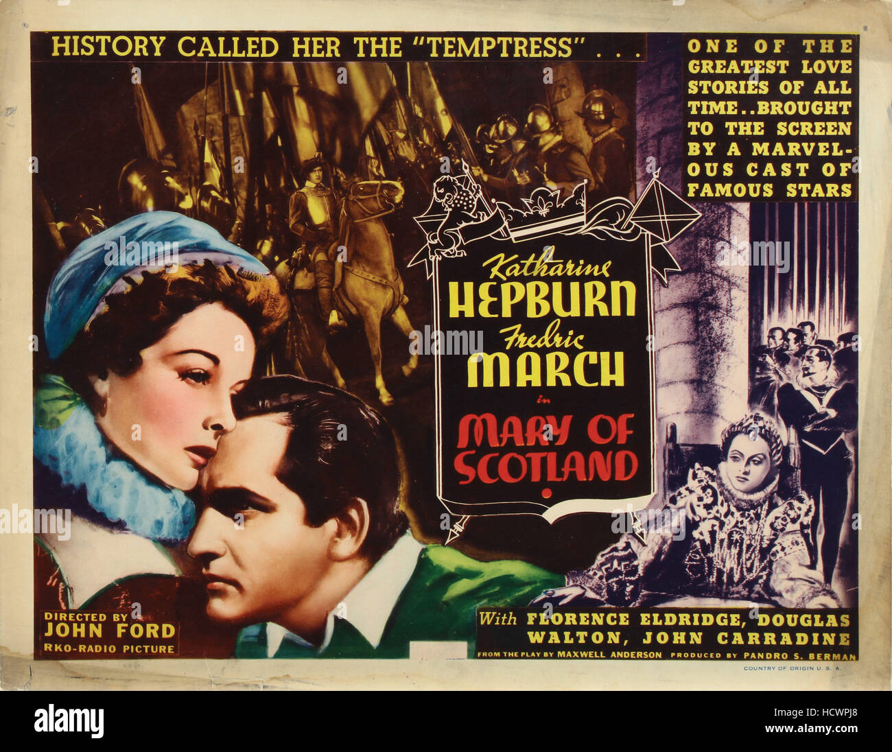 MARY OF SCOTLAND, Katharine Hepburn, Fredric March, 1936 Stock Photo - Alamy