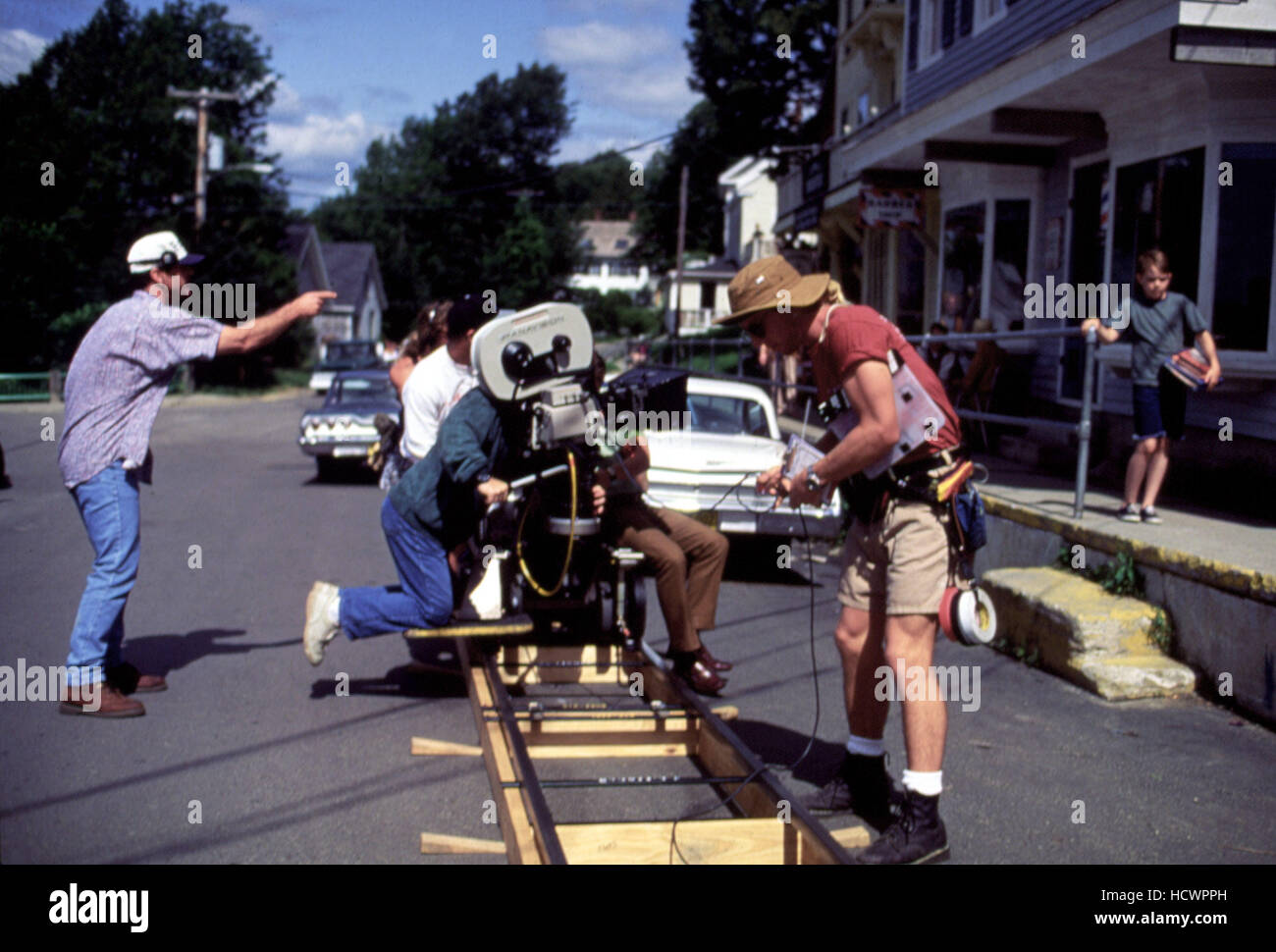 MAN WITHOUT A FACE, Mel Gibson, Nick Stahl, 1993, directing a scene ...