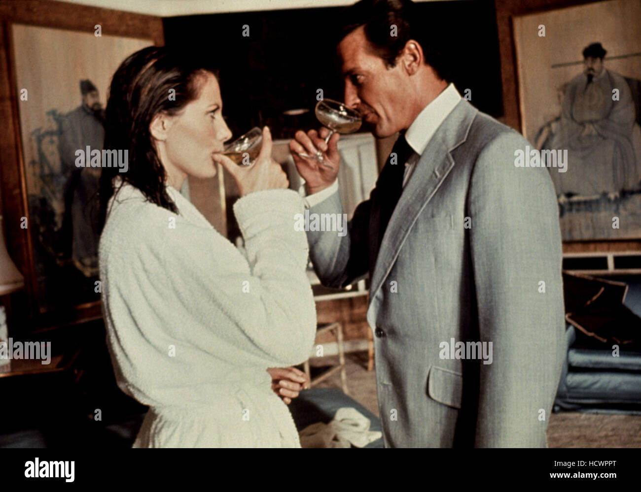MAN WITH THE GOLDEN GUN, Maud Adams, Roger Moore, 1974 Stock Photo - Alamy