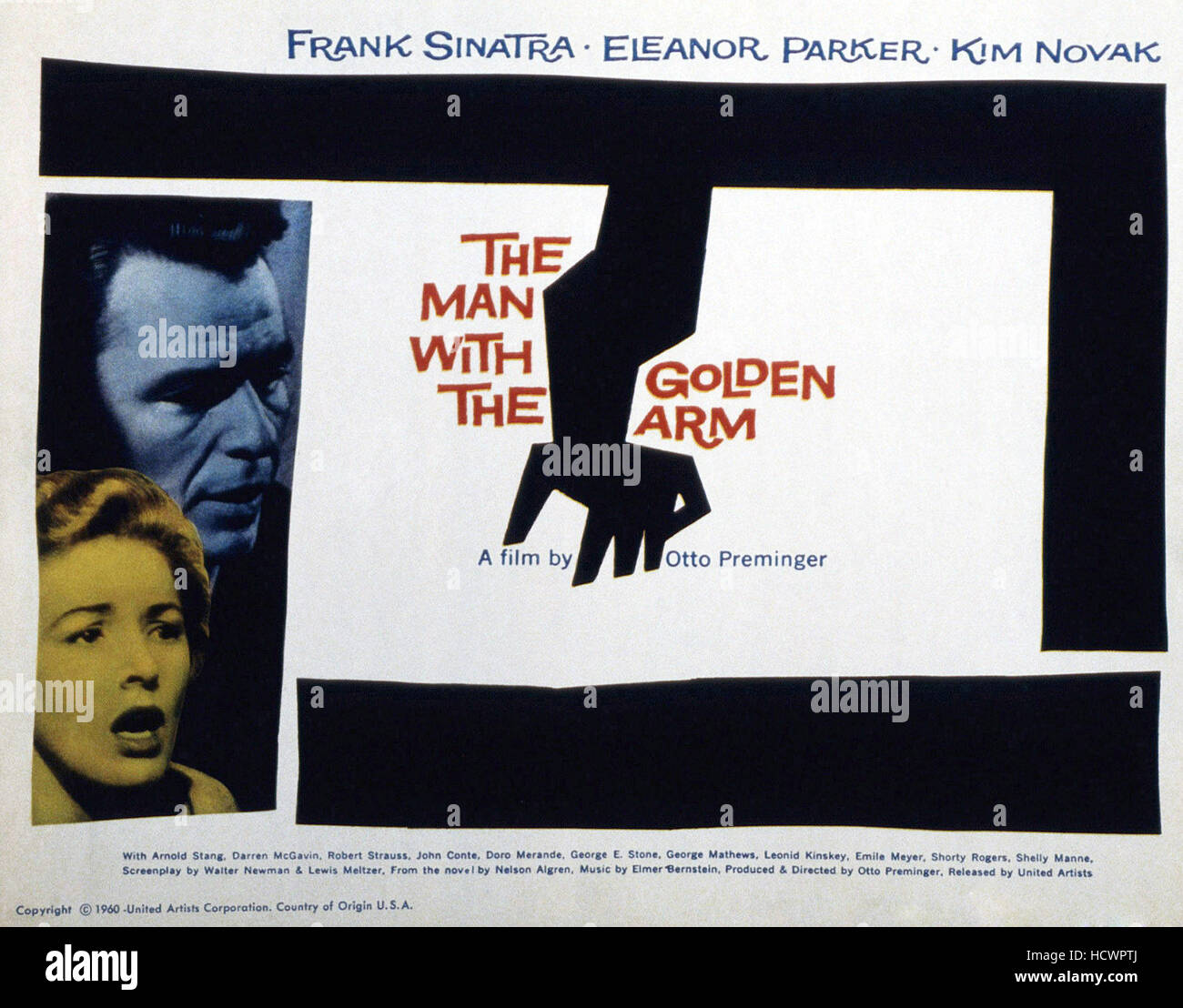 THE MAN WITH THE GOLDEN ARM, Eleanor Parker, Frank Sinatra, 1955 Stock ...