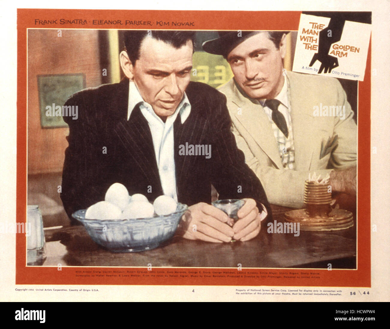 THE MAN WITH THE GOLDEN ARM, Frank Sinatra, Darren McGavin, 1955 Stock ...