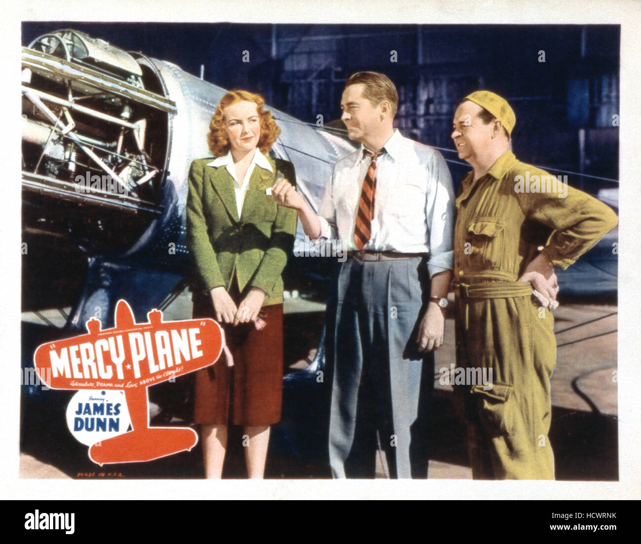 MERCY PLANE, from left: Frances Gifford, James Dunn, Harry Harvey, 1939 ...