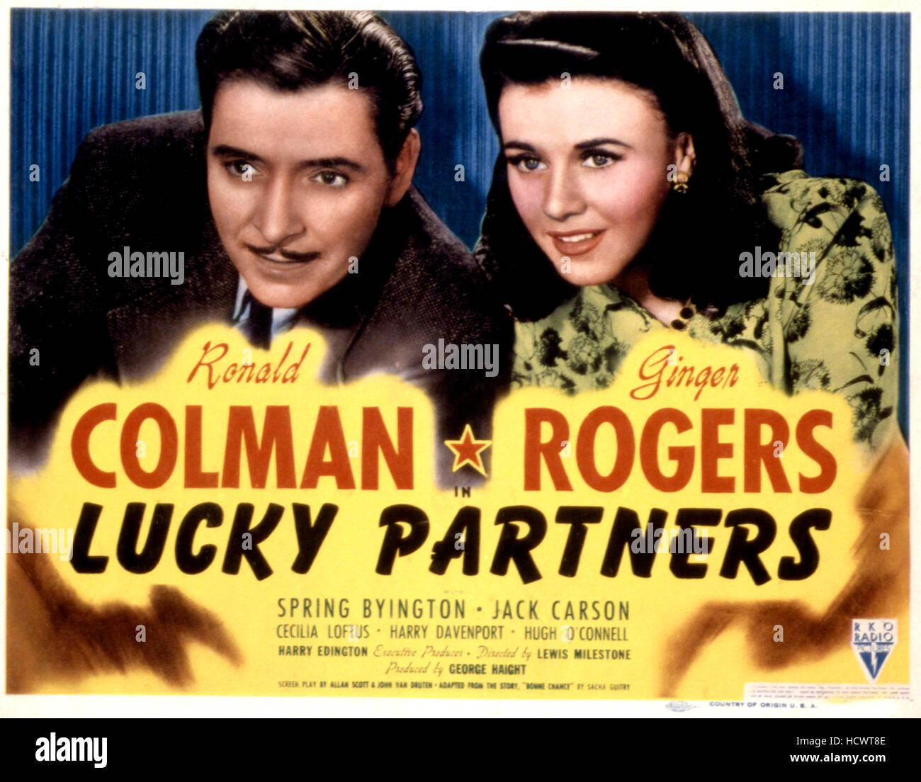 LUCKY PARTNERS, Ronald Colman, Ginger Rogers, 1940 Stock Photo - Alamy