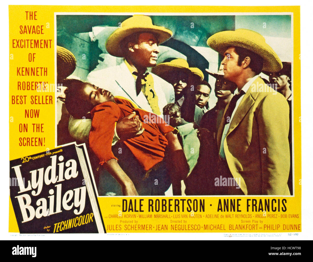 LYDIA BAILEY, US lobbycard, William Marshall, Dale Robertson, 1952 ...