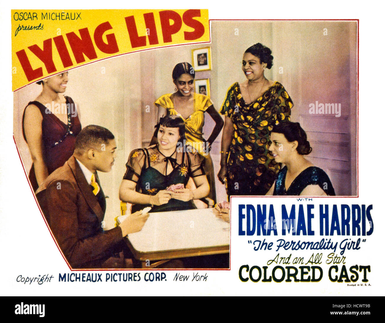LYING LIPS, US lobbycard, Edna Mae Harris, 1939 Stock Photo - Alamy