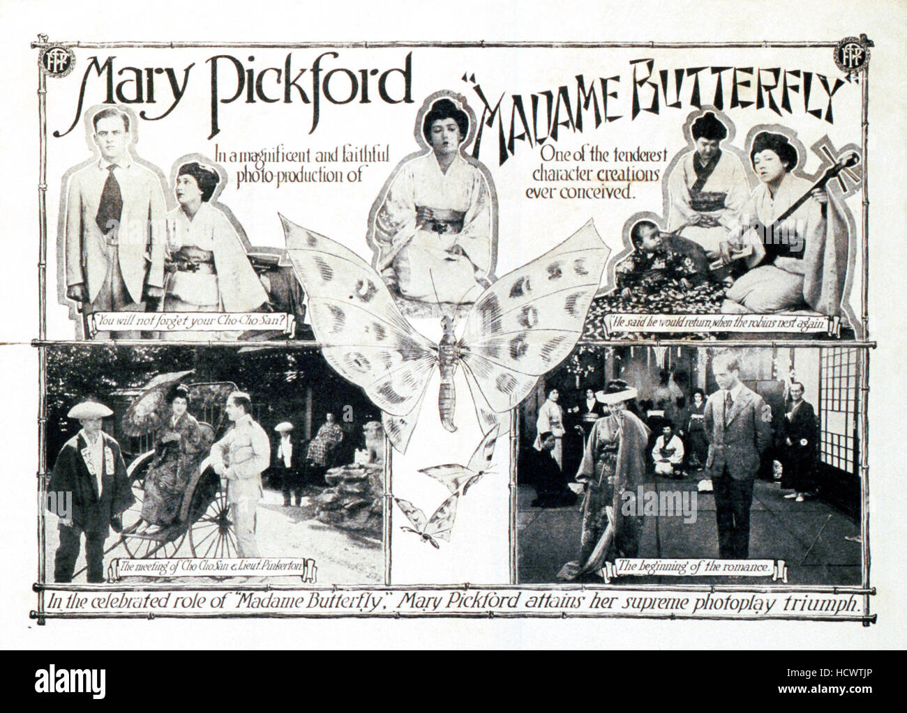 MADAME BUTTERFLY, US lobbycard, top left: Marshall Neilan, Mary ...