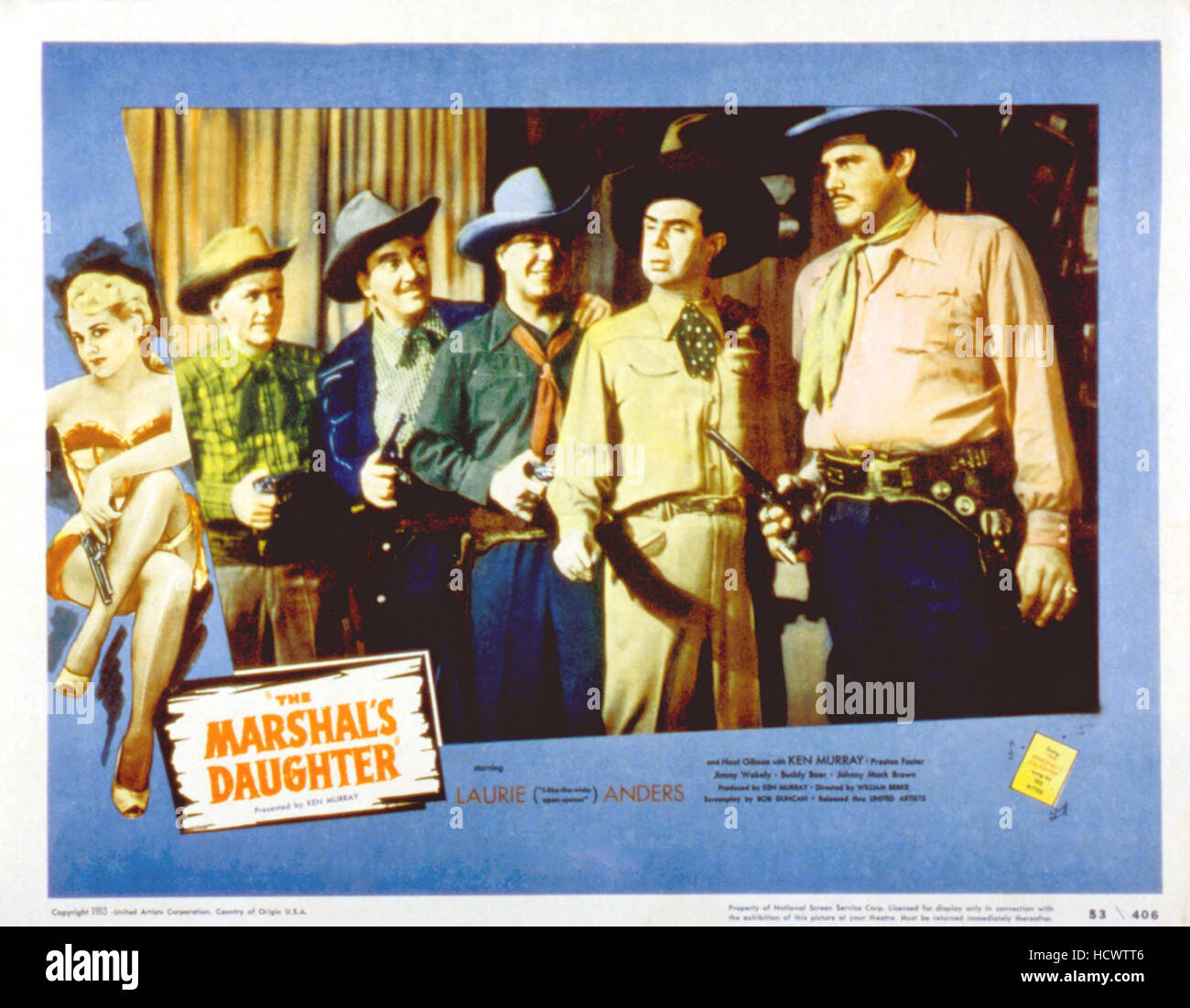 THE MARSHAL'S DAUGHTER, Harry Lauter, Preston Foster, Johnny Mack Brown ...