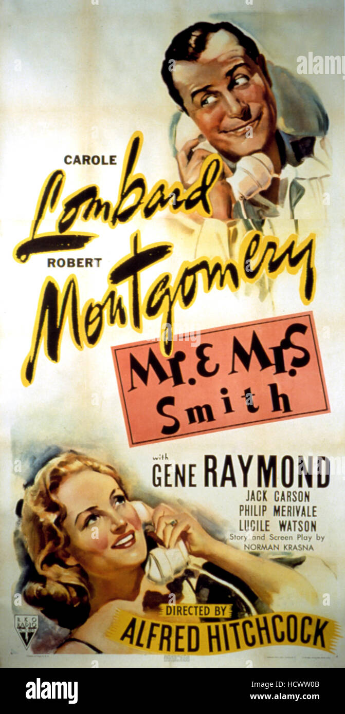 MR. AND MRS. SMITH, Carole Lombard, Robert Montgomery, 1941 Stock Photo - Alamy