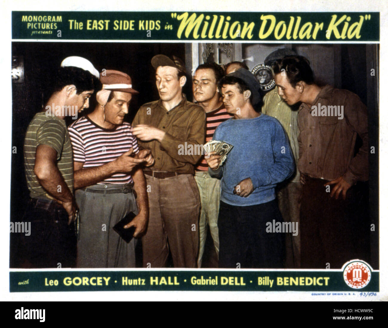 MILLION DOLLAR KID, Bobby Stone (with ear flaps), Huntz Hall, Leo ...