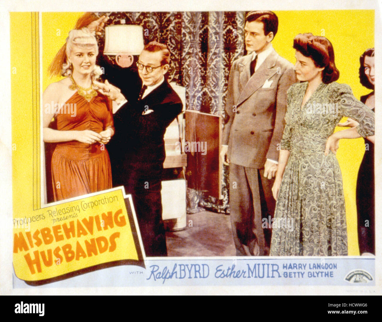 MISBEHAVING HUSBANDS, Harry Langdon (second from left), 1940 Stock Photo - Alamy